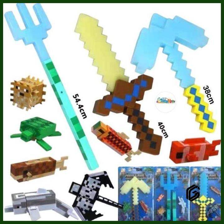 MAINAN ANAK SENJATA MINECRAFT MINE CRAFT PEDANG AQUATIC - GHAZWANSHOP6 ...
