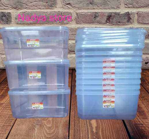 !12 PCS TOPLES KOTAK-B0X MAKANAN BENING TRISULA 1800 ML / BOX SAYURN ...