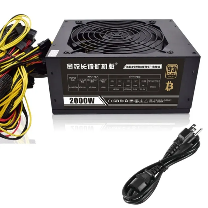 2000W PC Power Supply for Bitcoin Mining ATX 2000W PICO PSU Ethereum ...