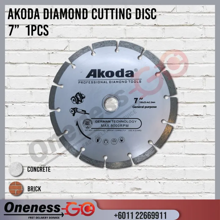 AKODA CUTTING DISC DIAMOND CUTTING DISC 7" 1PCS | Lazada