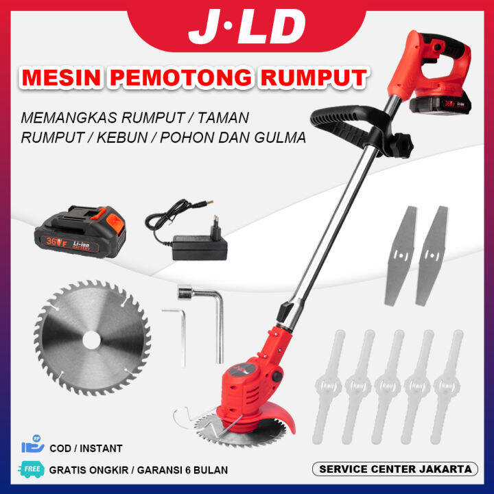 JLD Mesin potong rumput batrai 36V Mesin Pemotong Rumput Listrik ...