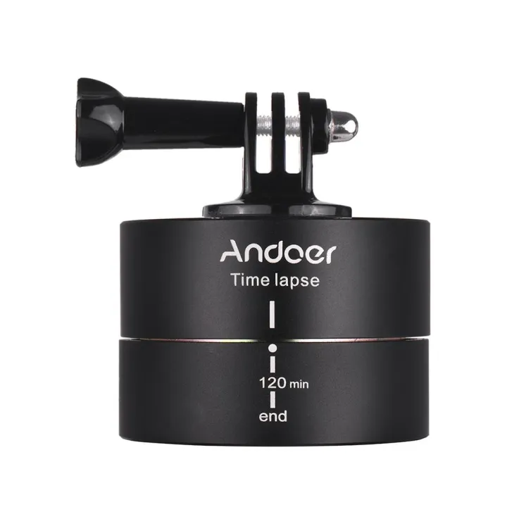 Andoer 120นาที360องศา Panning Auto ตัวหมุน Lapse ขาตั้งกล้อง Panoramic ไม้กันสั่นสำหรับgopro ...