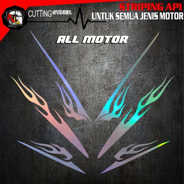 STICKER CUTTING/STIKER API UNTUK ALL TYPE MOTOR/SCF.296/STIKER API ...