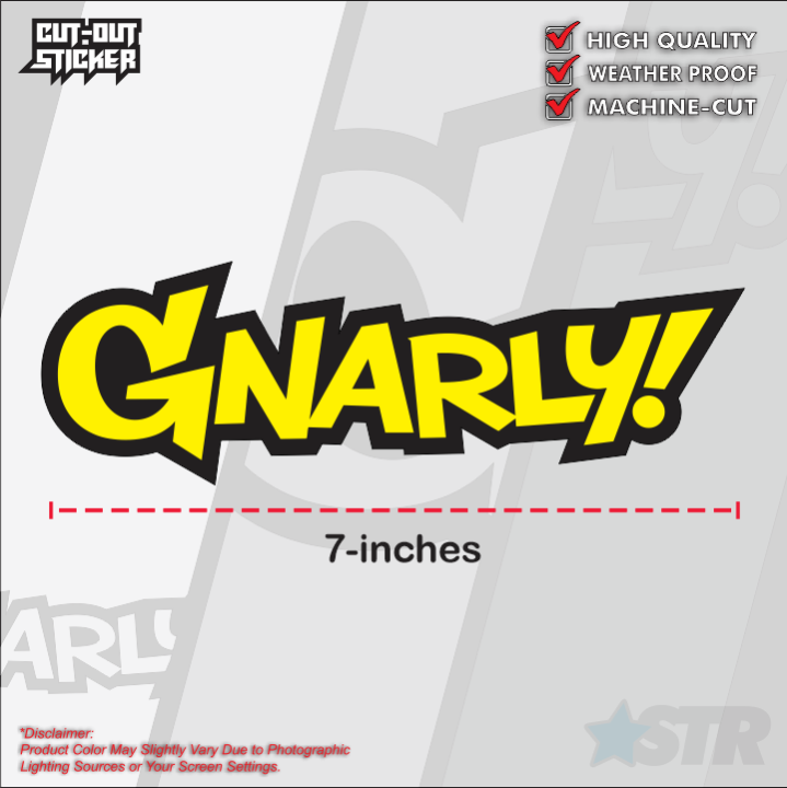 GNARLY! Motorcycle Cut-out Sticker Decal | Lazada PH