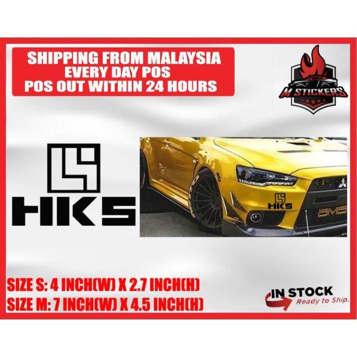 HKS Japan Original Retro Logo Car Sticker Kereta Stickers | Lazada