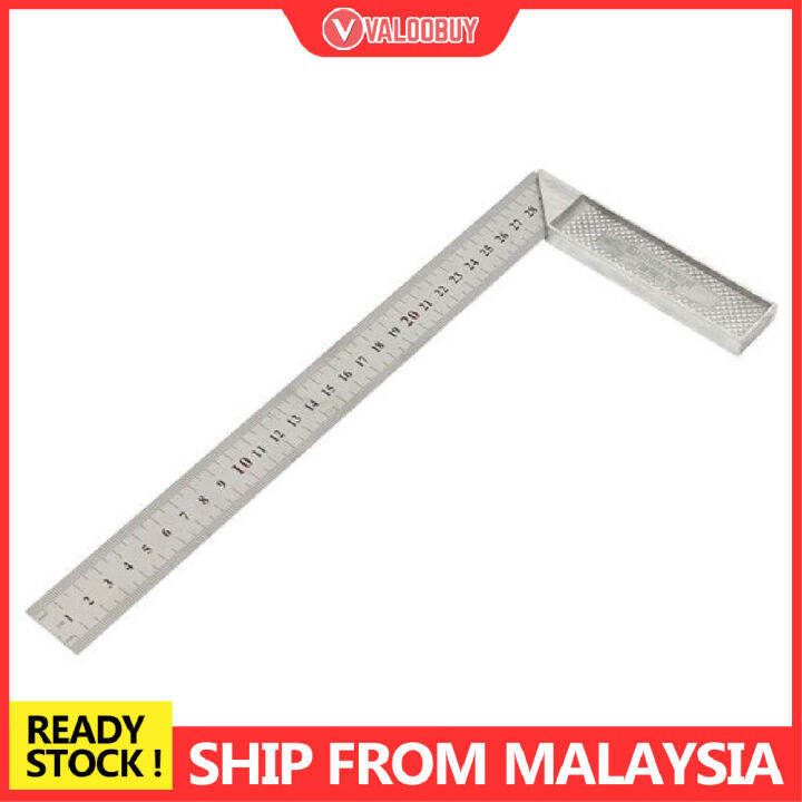 Pembaris Sesiku L Square Ruler 12'' Stainless Steel | Lazada