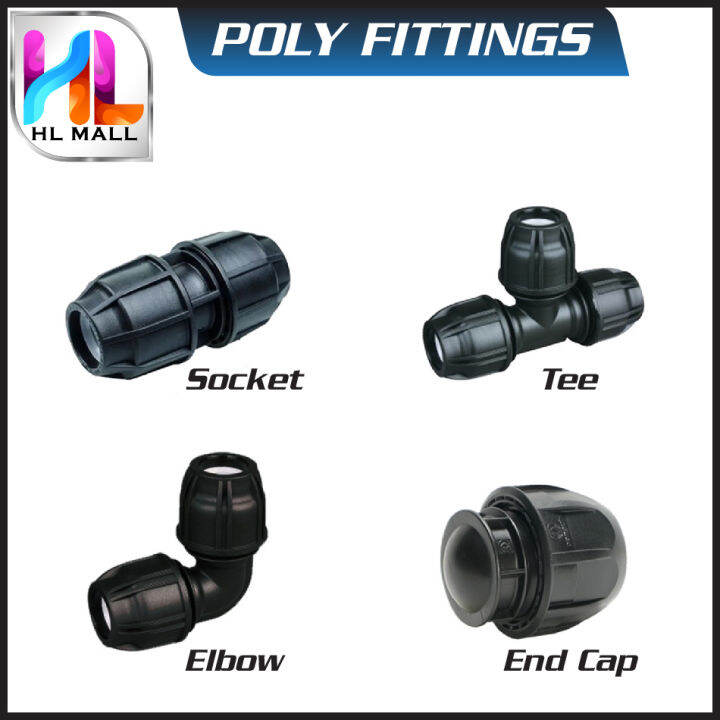 HL MALL Poly Fittings / Poly Connecter Pipe & Fittings System - 20mm ...
