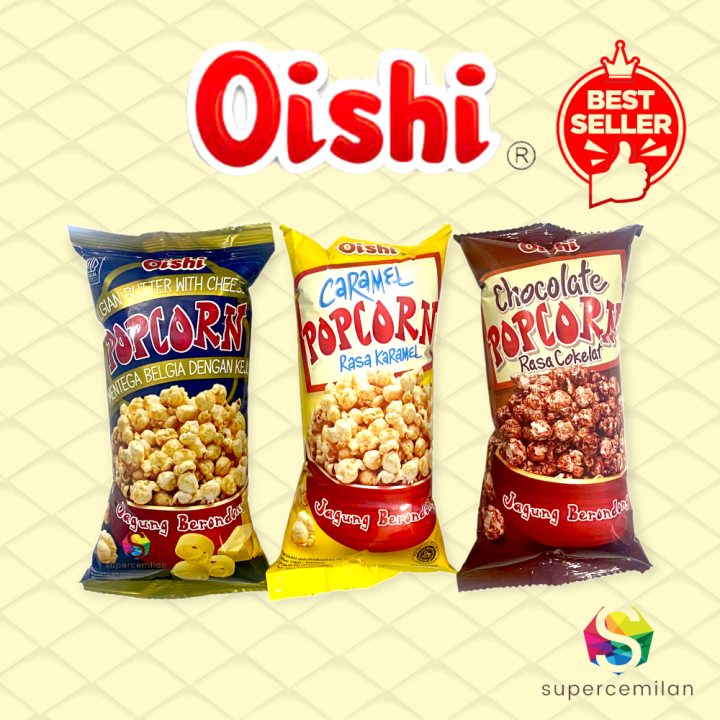 Oishi Popcorn Caramel / Cheese / Cokelat Jagung Berondong 20 Gram ...