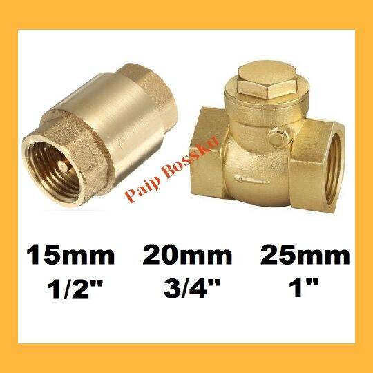 Spring and Flap Check Valve Copper Brass Fitting water pump non return ...