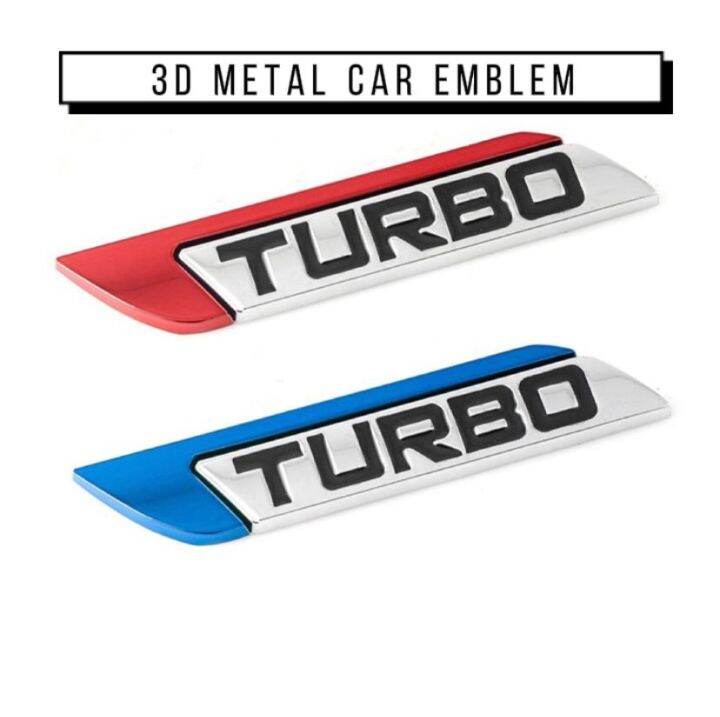 Littlebox Car Emblem TURBO logo metal quality/ 3D Metal TURBO Car ...