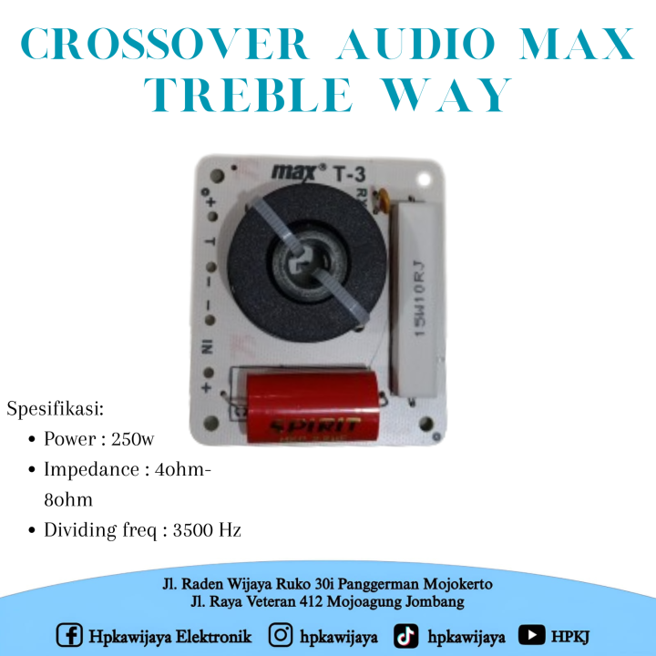 KIT CROSSOVER PASIF TWEETER 1 WAY MAX cross audio max tweeter 1way ...