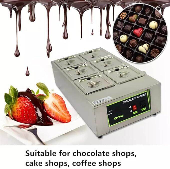 เครื่องละลายช็อกโกแลต Melting Pot for Chocolate 2ช่อง/6ช่อง Chocolate ...