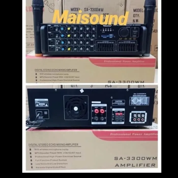 AMPLI WESTON SA 3300WM AMPLIFIER WESTON SA 3300 WM BLUETOOTH 2 MIC Quality | Lazada Indonesia