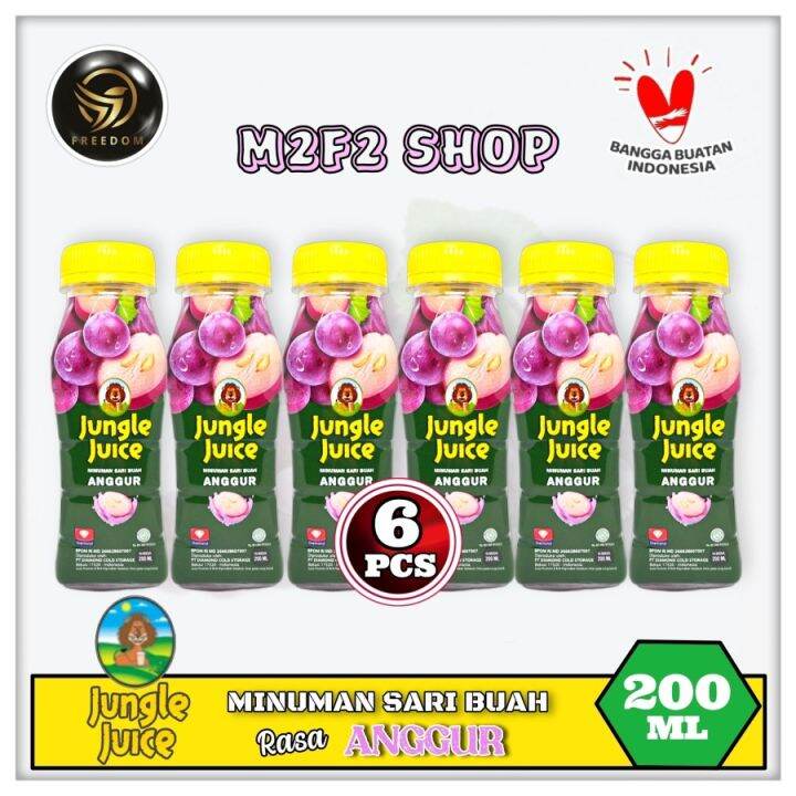 Diamond Jungle Juice Grape | Jus Anggur Botol Pet - 200 ml (Kemasan 6 ...