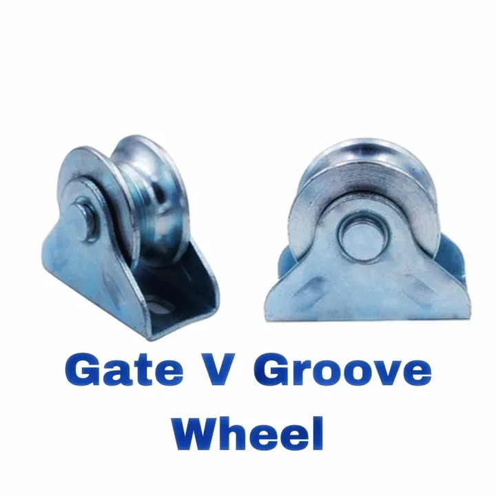 V Groove Roller Wheel Sliding Door Gate Pulley Angle Rail Track | Lazada PH