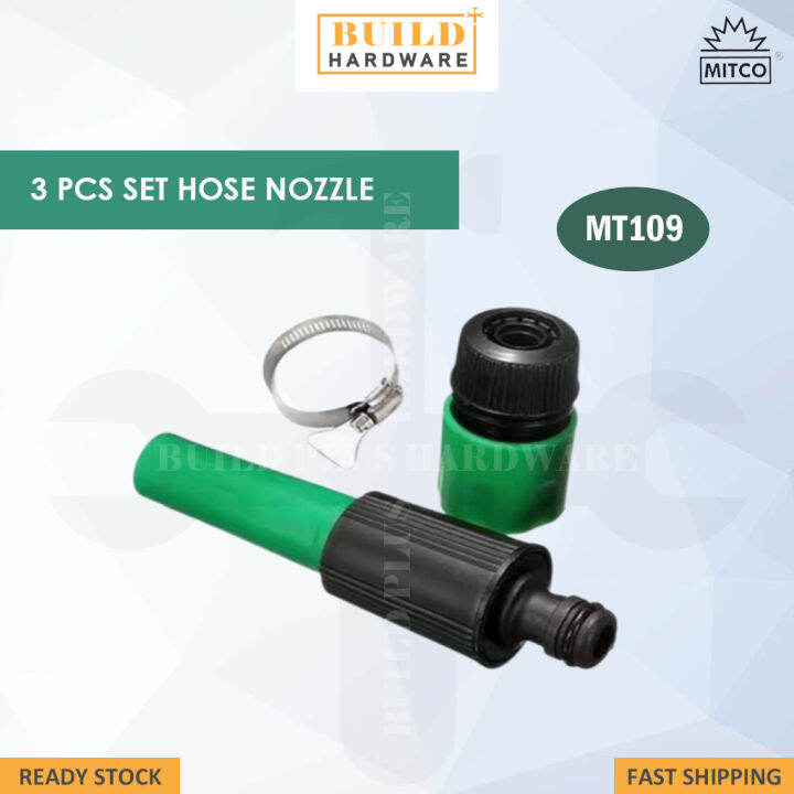 MITCO MT-109 Garden Hose Fittings 3 Pcs Set ABS Plastic Adjustable ...