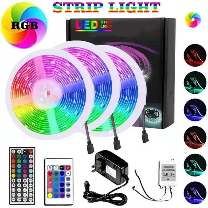KS Decorative Strip Lights 5m/10m 600 LED Rgb Strip Light w/44 Keys ...