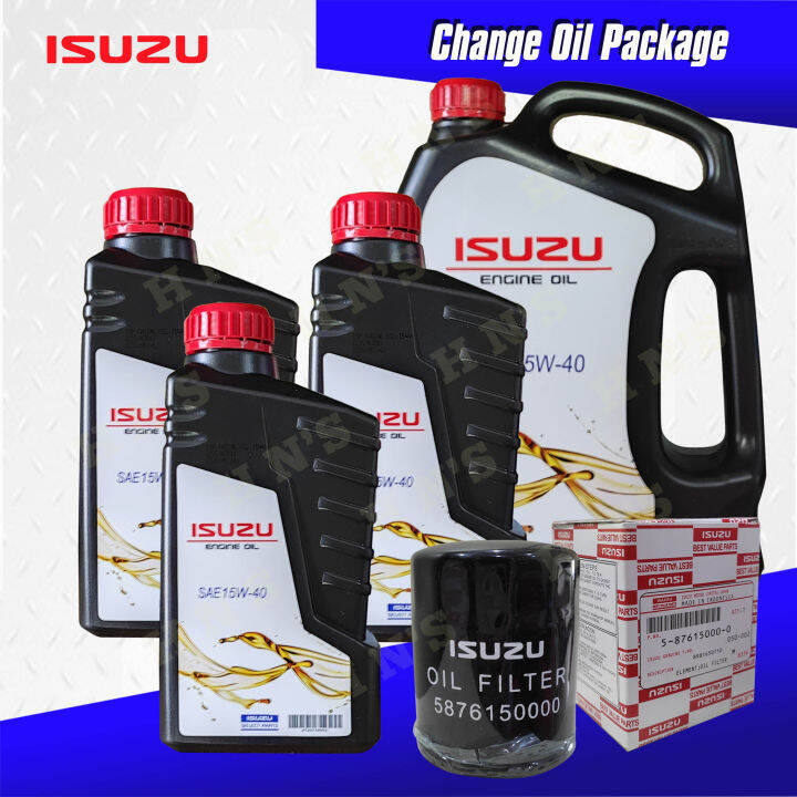 ISUZU Select Engine Oil 15W-40 API CI-4 Oil Change Package for Isuzu D ...