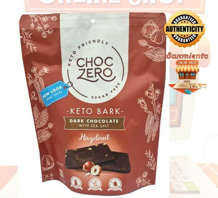 Choc Zero Sugar Free Dark Chocolate with Sea Salt Hazelnuts | Lazada PH