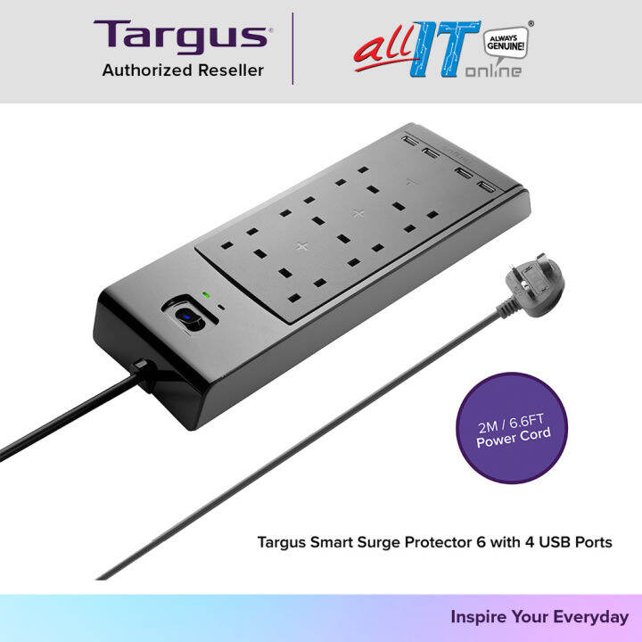 Targus Smart Surge 6 With 4 Usb Ports APS10AP-50 / APS11AP-50 Surge ...