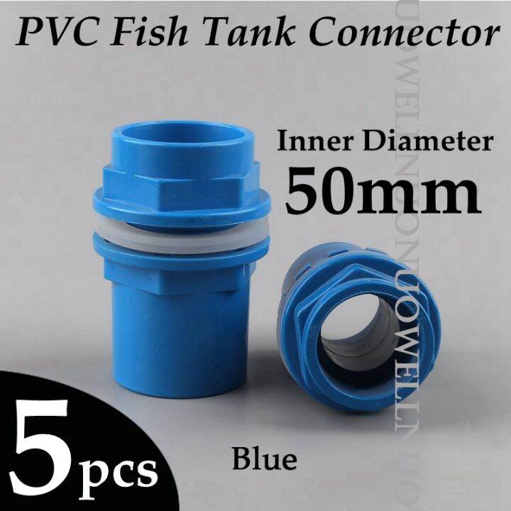 5Pcs Blue PVC Pipe Union Connector 20 25 32 40 50mm Fish Tank Water ...