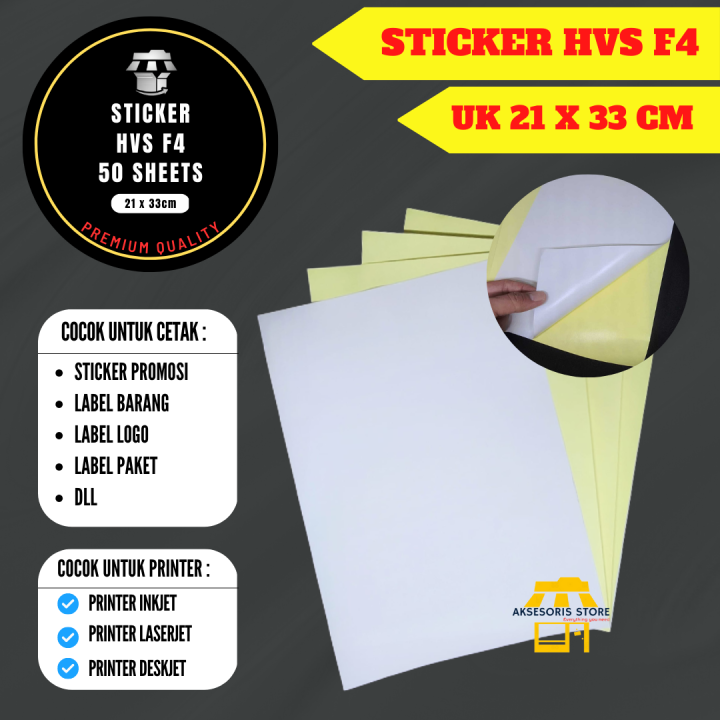 STIKER LABEL F4 ISI 50 LEMBAR / KERTAS STICKER F4 | Lazada Indonesia