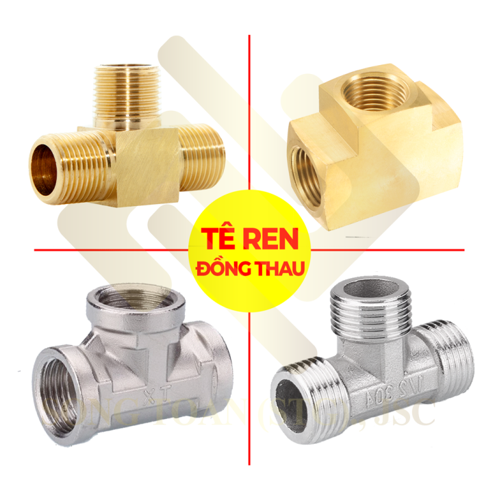 [TEE NỐI REN] Tê chia ba đầu ren trong & ngoài bước ren BSP hệ G dân ...