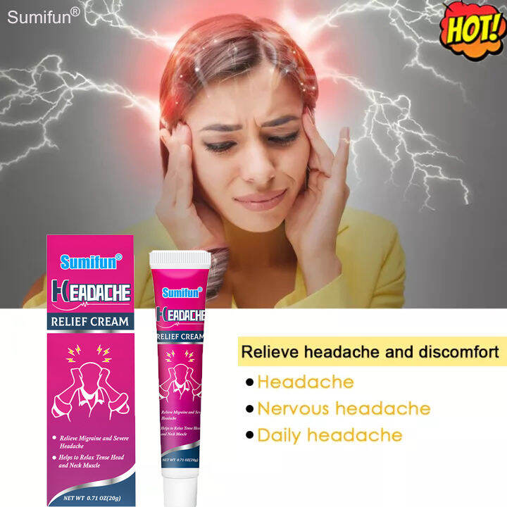 Sumifun Headache Cream Mild to Skin Release Migraine Natural Extract ...