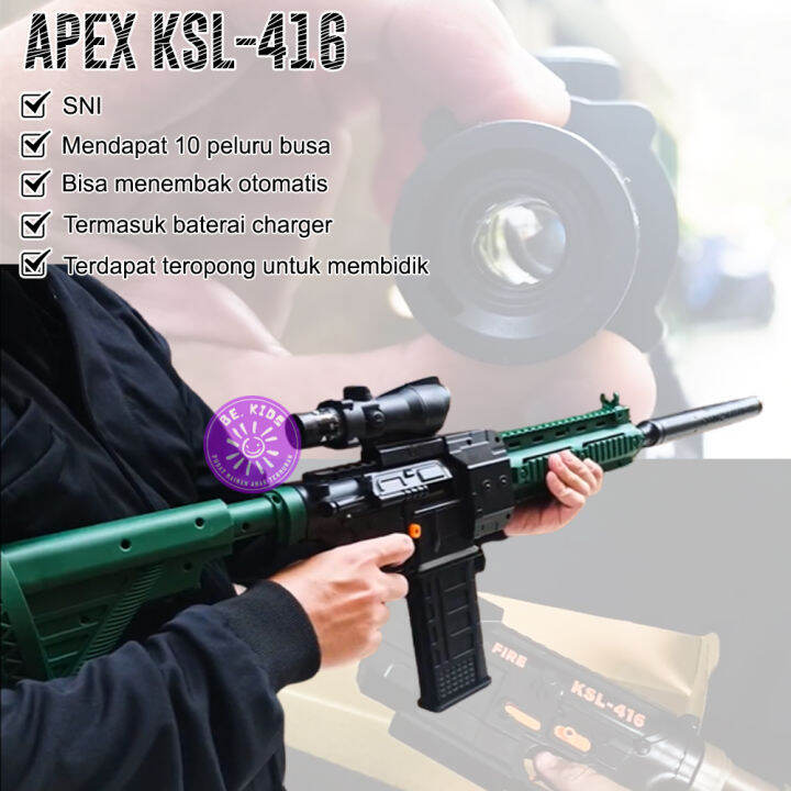 PISTOL MAINAN TIPE APEX KSL-416. PISTOL PELURU BUSA PISTOL FREEFIRE ...