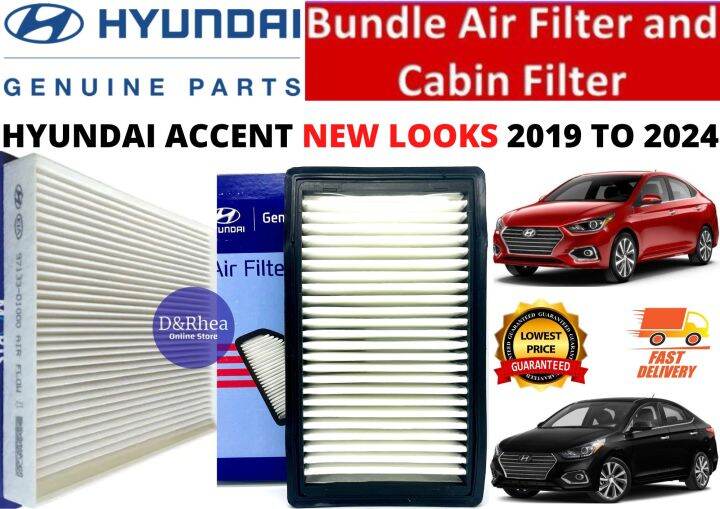 HYUNDAI BUNDLE AIR FILTER AND CABIN FILTER FOR HYUNDAI ACCENT 2019 TO ...