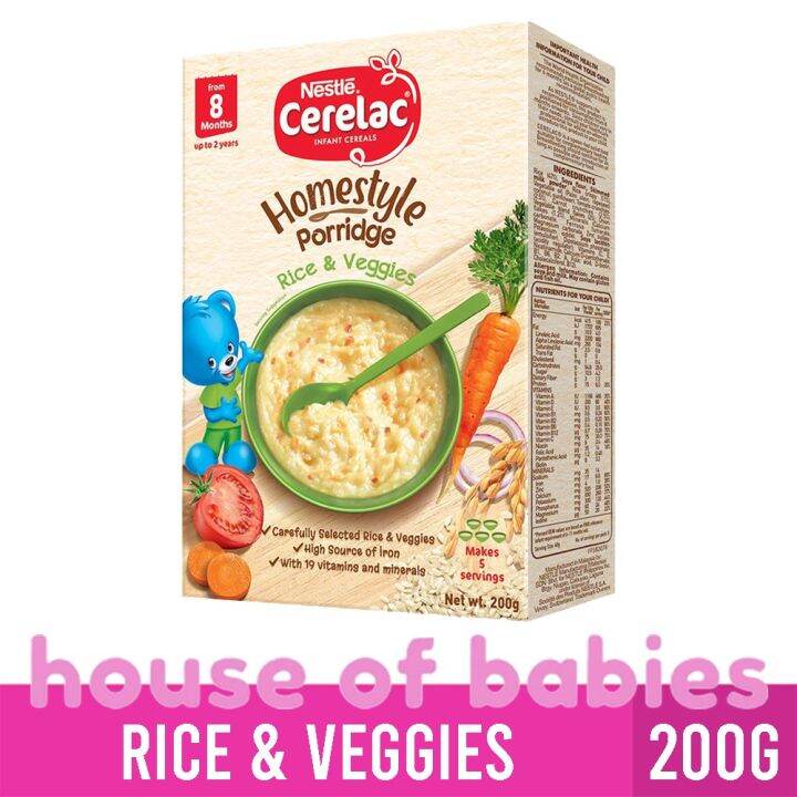 CERELAC Homestyle Meals Rice and Veggies Porridge 200g | Lazada PH