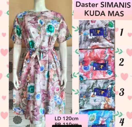 Daster Kuda Mas Cantik dan Bagus SIMANIS Kuda Mas Cocok untuk ABG dan ...
