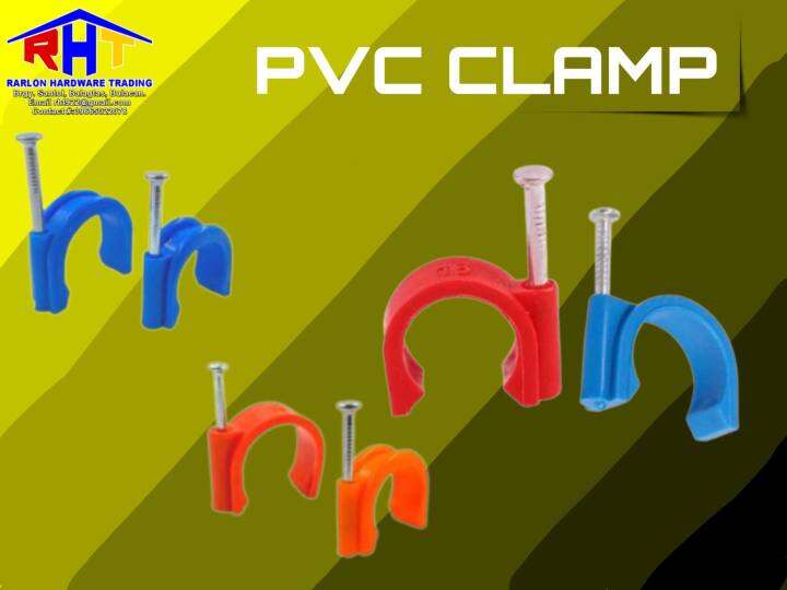 RHT HEAVY DUTY PVC CLAMP ORANGE AND BLUE SIZE 1" | Lazada PH