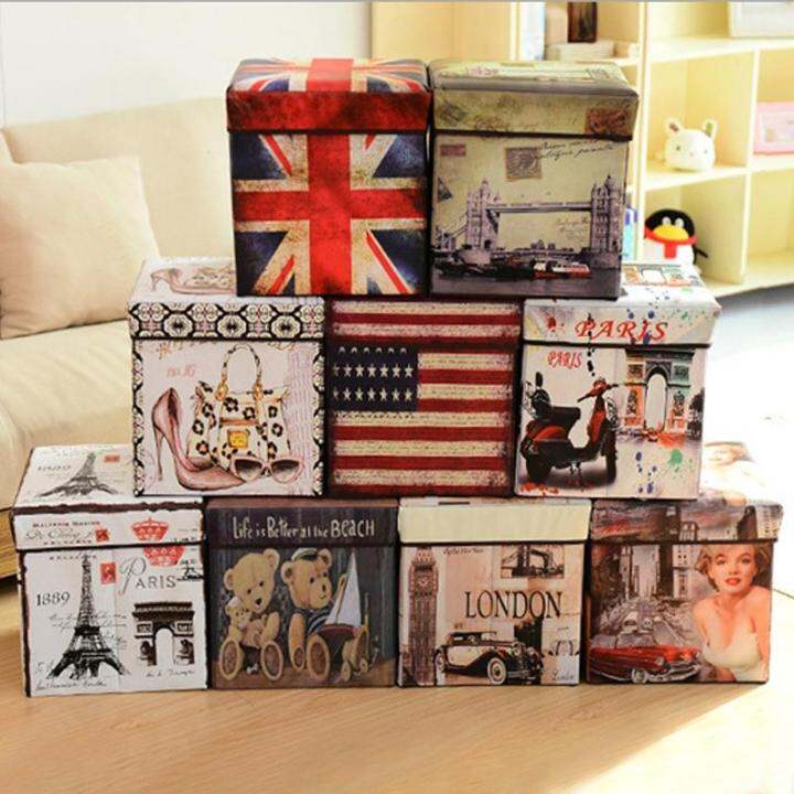 Foldable Storage Chair Storage Box | Lazada PH