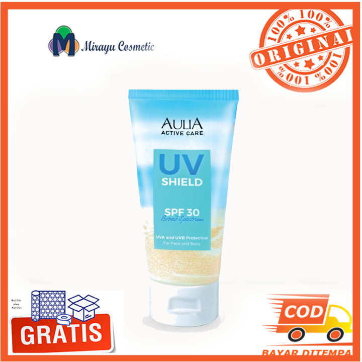AULIA Active Care UV Shield SPF 30 Broad Spectrum untuk Wajah dan badan dengan UVA Dan UVB ...