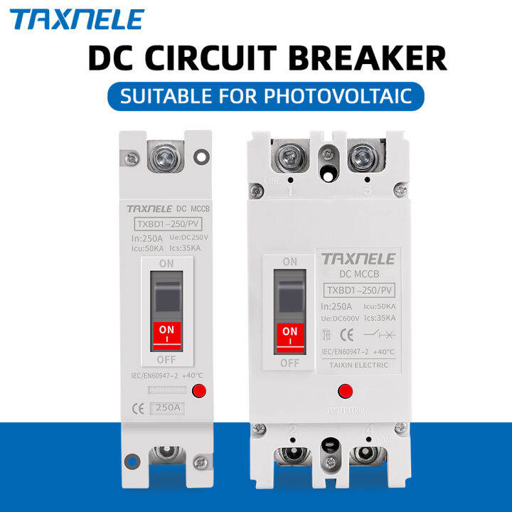 Solar Molded Case DC Circuit Breaker MCCB 1P 2P 250V 600V Overload ...