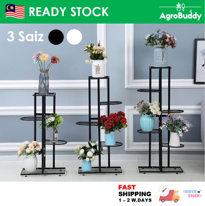 Multi-Layer Flower Pot Stand Plant Garden Rack / Rak Pasu Bunga ...