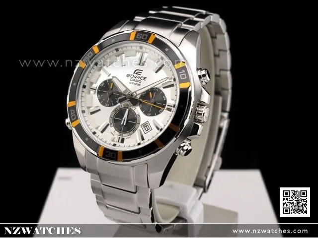 Jam Tangan Pria Casio Edifice EFR-534 Silver Cream Combination Original ...