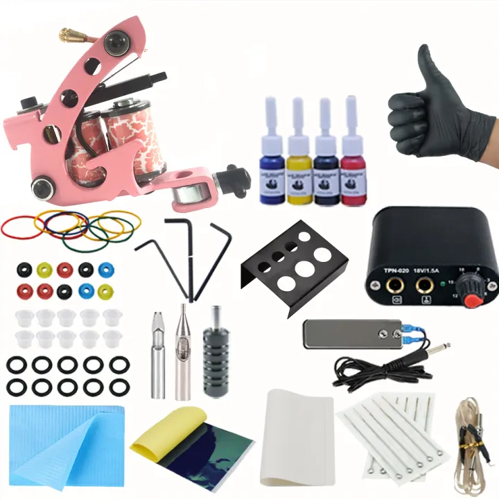 Tattoo Kit Tattoo Accessories Set For Beginner Shading Machine Power ...