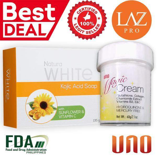 UNO Natura White Kojic Soap Whitening and Magic Cream | Lazada PH