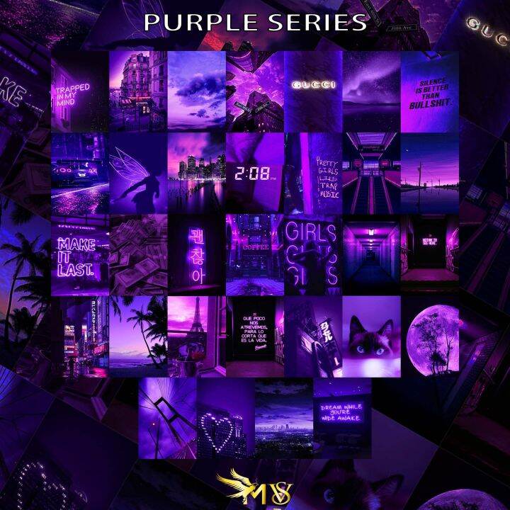 POSTER DINGDING AESTHETIC / POSTER WARNA UNGU / PURPLE / POSTER MURAH ISI 32 LEMBAR | Lazada ...