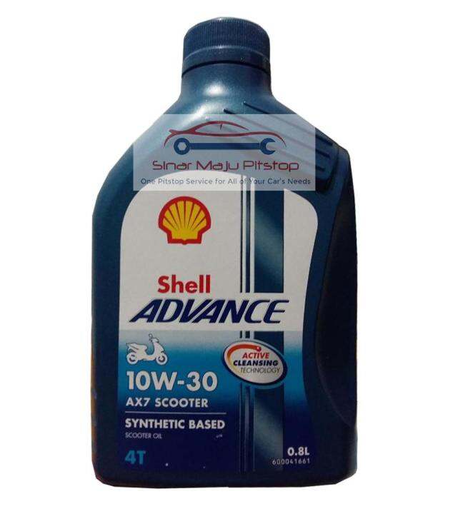Shell Advance AX7 SCOOTER 10W-30 Synthetic 4T Oli Motor Matic 0.8 LITER HONDA SCOOPY Original ...