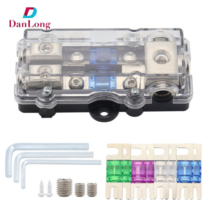 Car 2-way Fuse Holder Replacement Vehicles Audio Amplifier System Multi ...