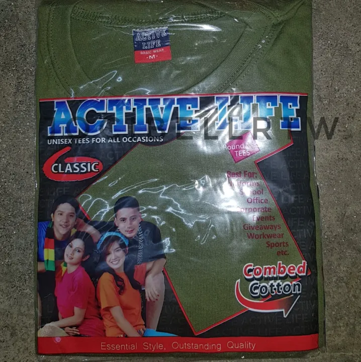 ORIGINAL Active Life T-shirt round-neck ( ARMY GREEN ) | Lazada PH