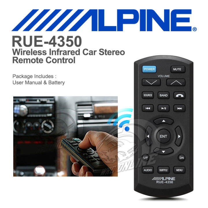 ALPINE RUE-4350 IR Infrared Wireless Remote Control Transmitter Car ...