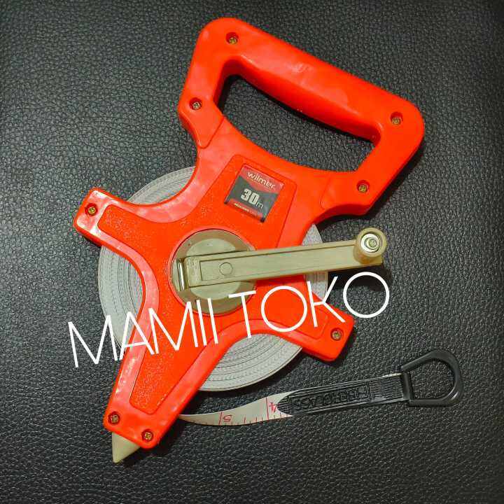 Meteran tancap Fiber 30 meter 50 meter 100 meter Gulung tancap tanah | Lazada Indonesia