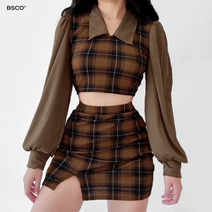 BSCO S-M-L Solea Coordinates Top and Skirt Set | Lazada PH