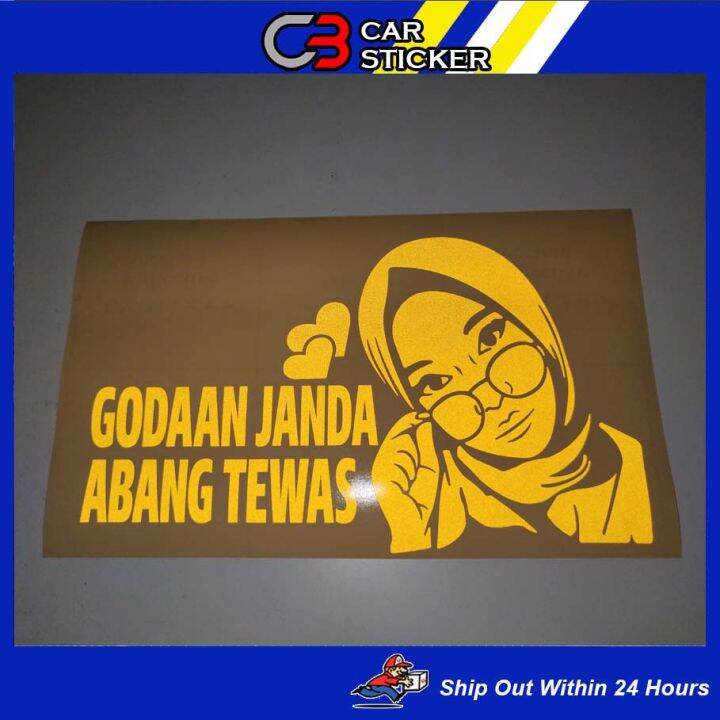 GODAAN JANDA ABANG TEWAS , STICKER LORY STICKER KERETA / CS012 | Lazada