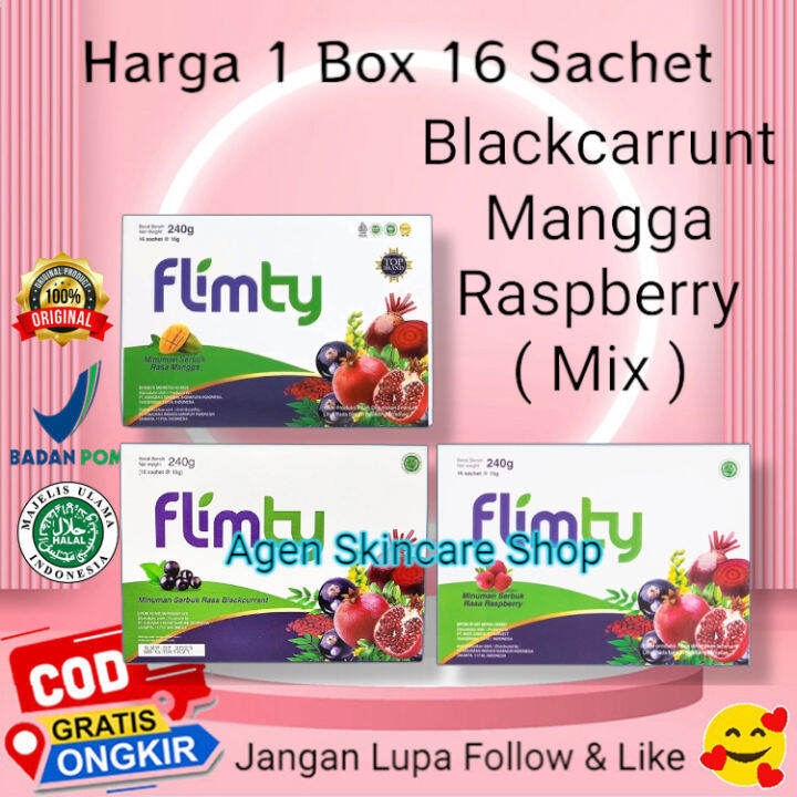 Flimty 1 Box 16 Sachet Original Blackcarrunt Mangga Raspberry | Lazada Indonesia