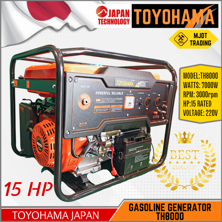 TOYOHAMA JAPAN HIGH QUALITY GASOLINE GENERATOR 15HP AVR AUTOMATIC MODEL ...